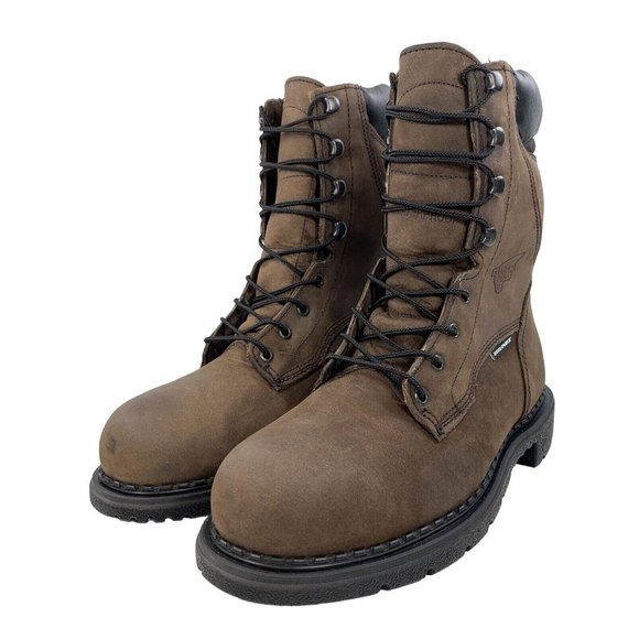 Red Wing | Shoes | Mens Red Wing 221 Brown Leather Safety 8 Work Boots ...
